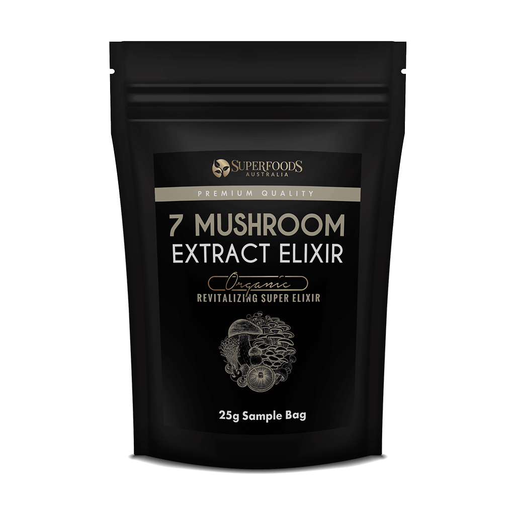 7 Mushroom Extract Elixir 25g Sample | Superfoods Australia